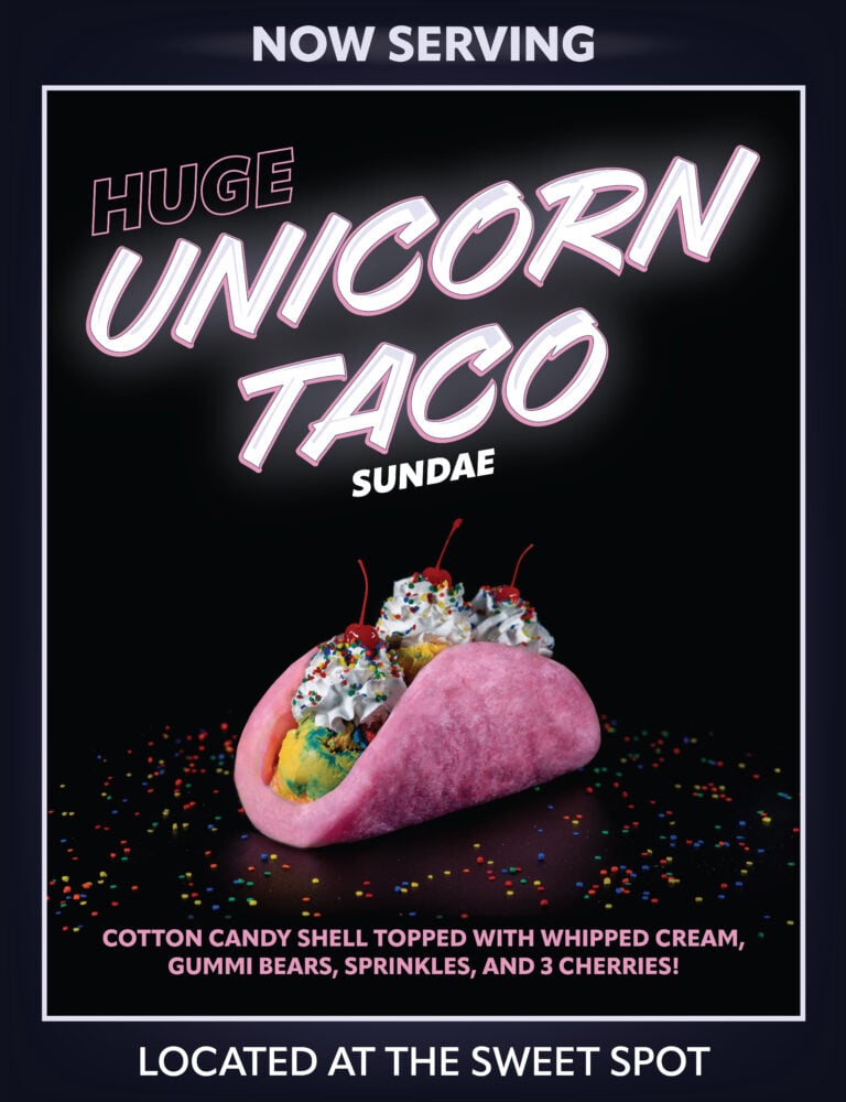 Now Introducing the HUGE Unicorn Taco Sundae!! - Fun Spot America